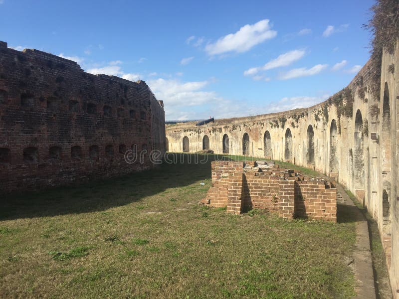 Fort Pike Courtyard stock image. Image of courtyard, bastion - 90191455