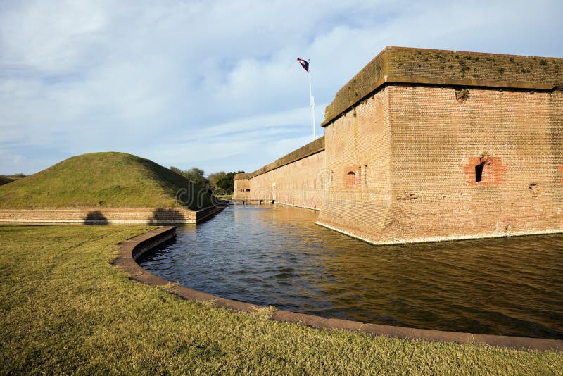 Fort Pulaski stock photo. Image of water, fort, brick - 21851596