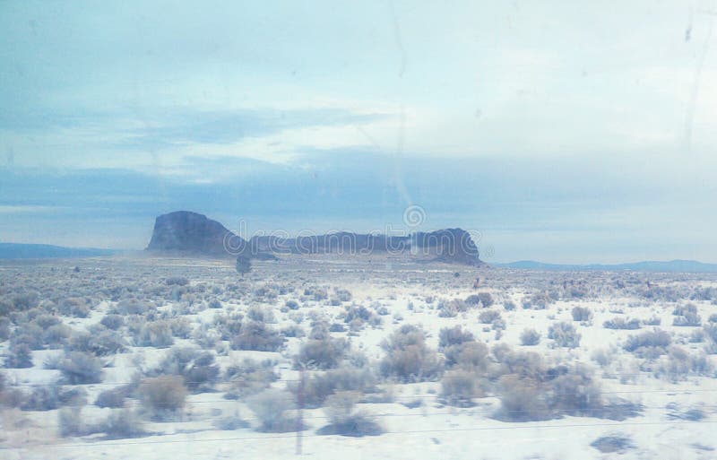 Fort Rock in December stock image. Image of reflection - 263112097