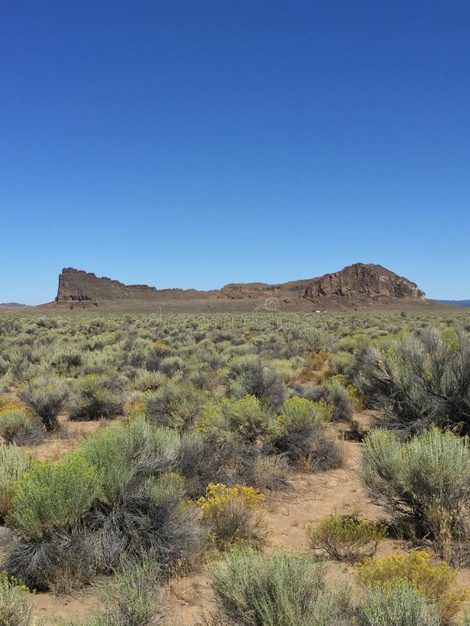 Fort rock stock image. Image of oregon, eastern, rock - 63244419