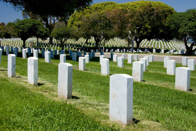 Fort Rosecrans National Cemetery Stock Photo - Image of remembrance ...