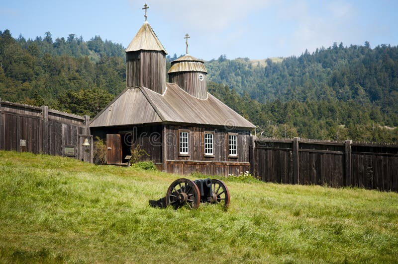 Fort Ross Sonoma stock photo. Image of coastal, plank - 15685054