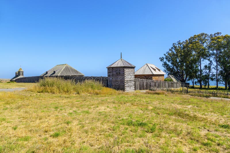 Fort Ross State Historic Park Stock Image - Image of church, courtyard ...