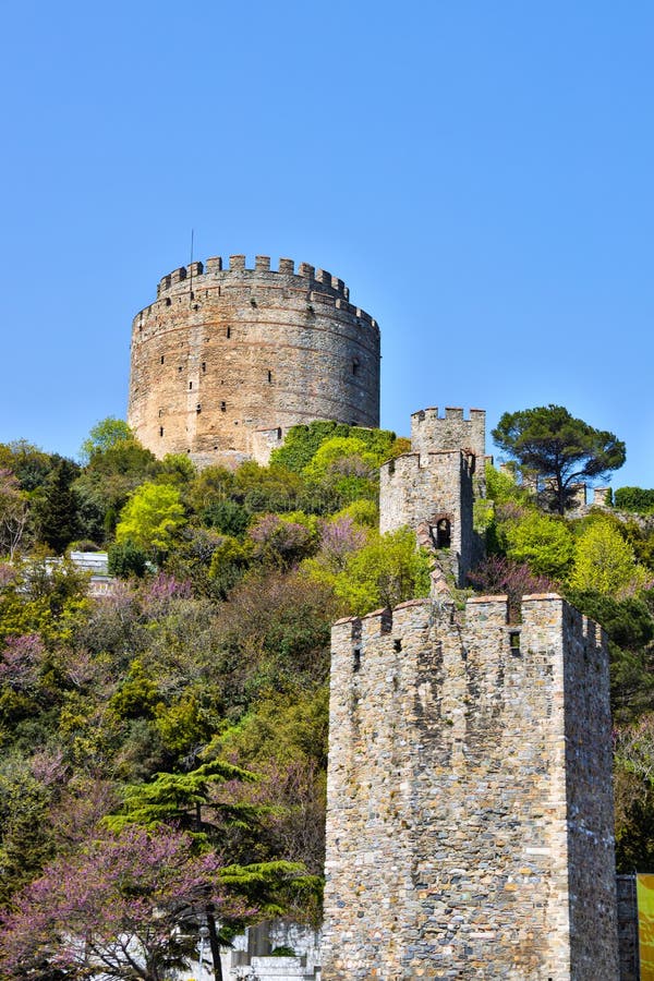 Fort Rumeli on Bosphorus Strait Stock Photo - Image of strategic ...