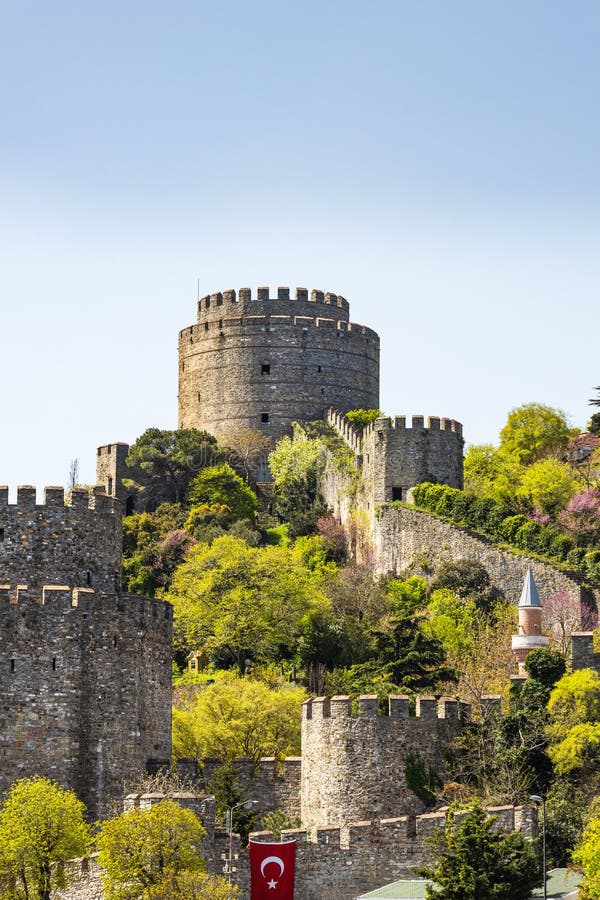 Fort Rumeli on Bosphorus Strait Stock Photo - Image of travel, walls ...
