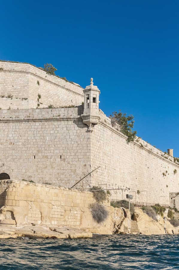 Fort Saint Angelo in Vittoriosa (Birgu), Malta, As Seen from the Stock ...