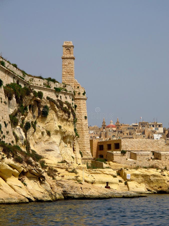 Fort St Angel, Birgu, Vittoriosa, Malta Stock Photo - Image of ...