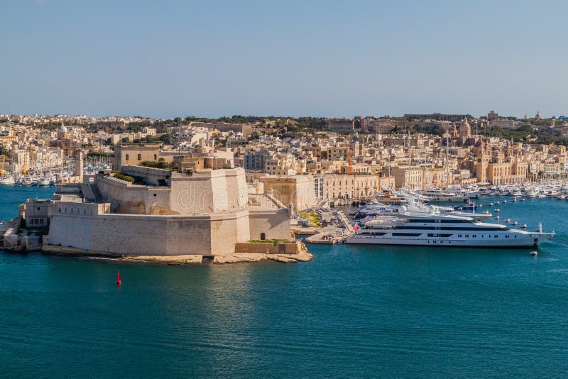 Fort St. Angelo in Birgu Town, Mal Editorial Photography - Image of ...