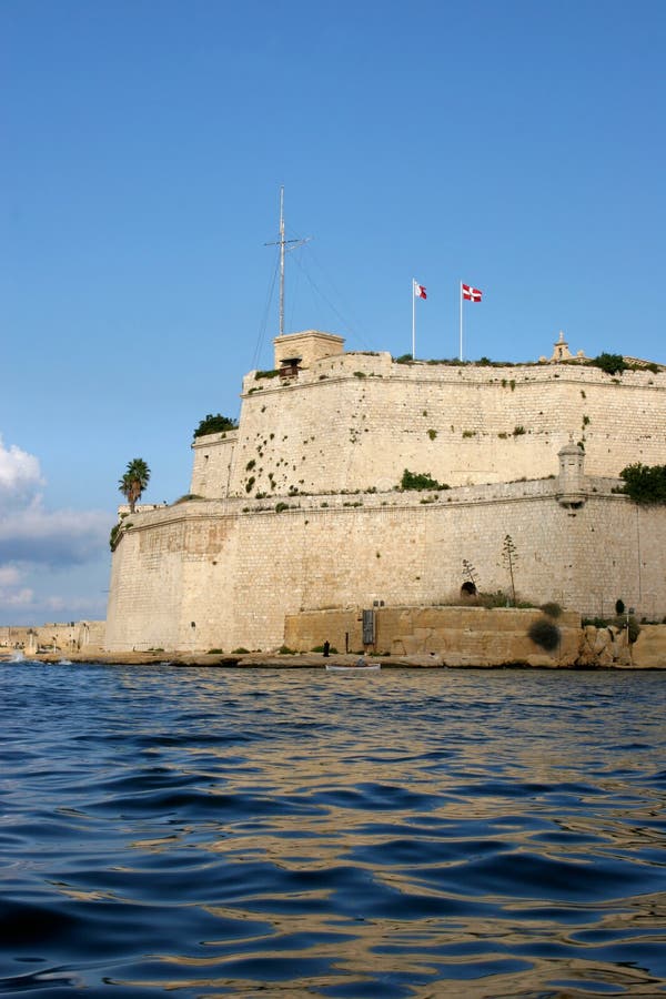 Fort St. Angelo, Grand Harbour Stock Image - Image of masters, famous ...