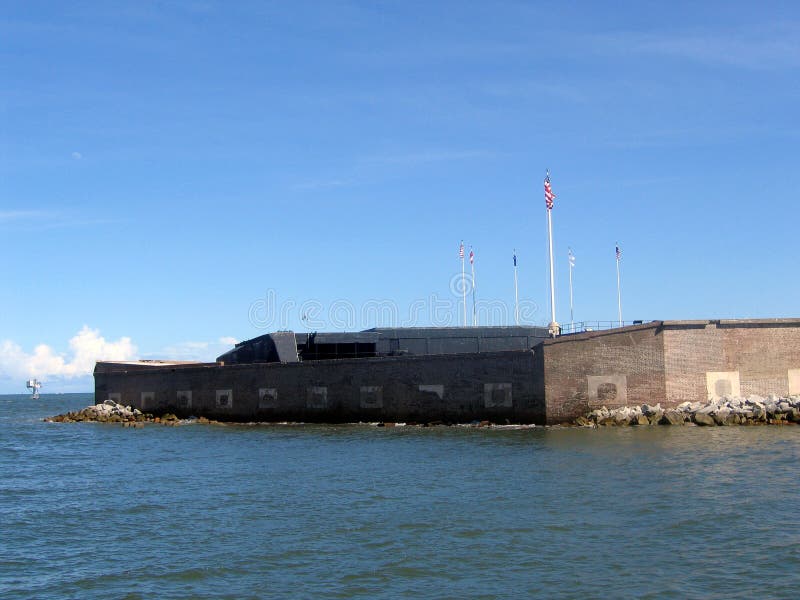 Fort sumter stock image. Image of guns, military, building - 13078849