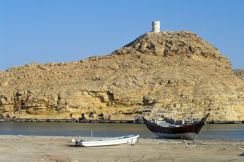Fort in Sur in the Sultanate of Oman Stock Photo - Image of east, fort ...