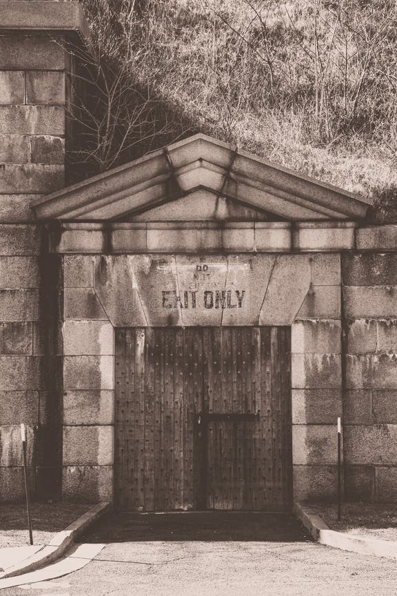 Fort Tompkins Exit stock photo. Image of suspense, concrete - 68536032