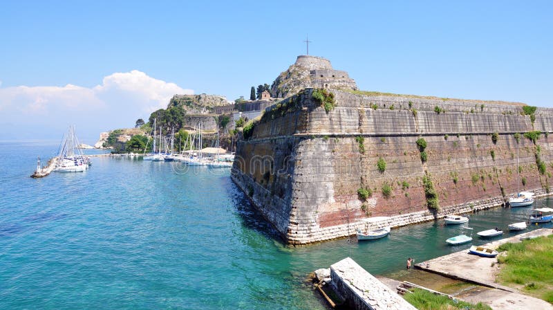 Old Fort, Corfu Town, Greece Stock Image - Image of europe, plant: 32157265