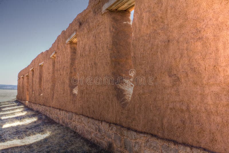 Fort wall stock image. Image of stucco, wall, adobe, rocks - 27871987