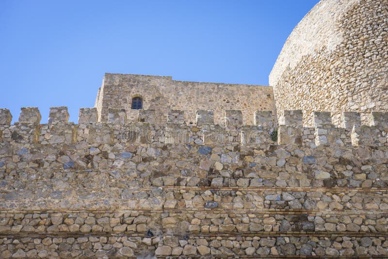 Fort Wall Medieval Stone Tower in the City of Toledo, Spain, Ancient ...