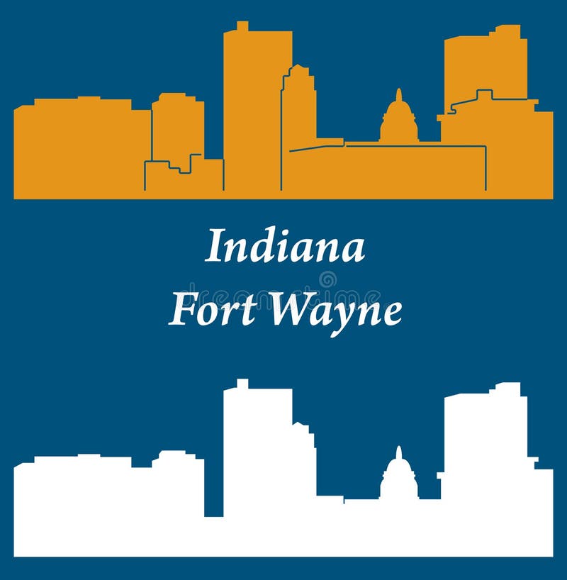 Fort wayne indiana ilustración del vector. Ilustración de cityscape ...
