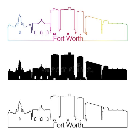 Fort Worth Texas Skyline Vector Stock Illustrations – 146 Fort Worth ...