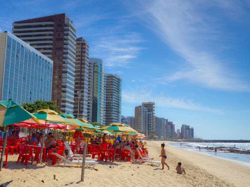 Fortaleza beach - Brazil editorial image. Image of paradise - 35475780
