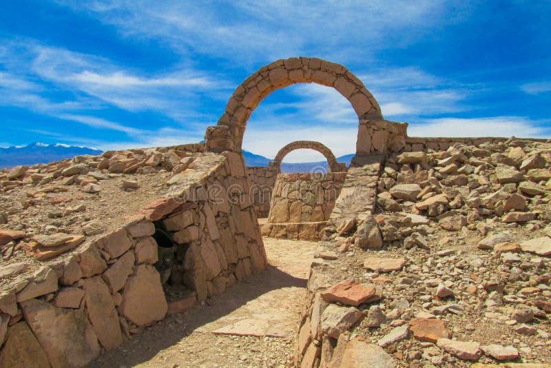 Fortaleza De Pukara De Quitor Foto de archivo - Imagen de chileno ...