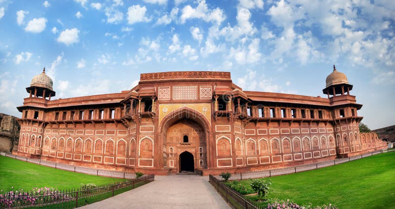 Jahangir Palace Ou Jahangiri Mahal No Forte Vermelho De Agra Em Agra ...