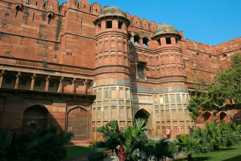 Forte de Agra, India imagem de stock. Imagem de principal - 6381387