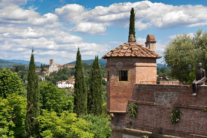 The Forte Di Belvedere , Italy Stock Image - Image of overcast, homes ...