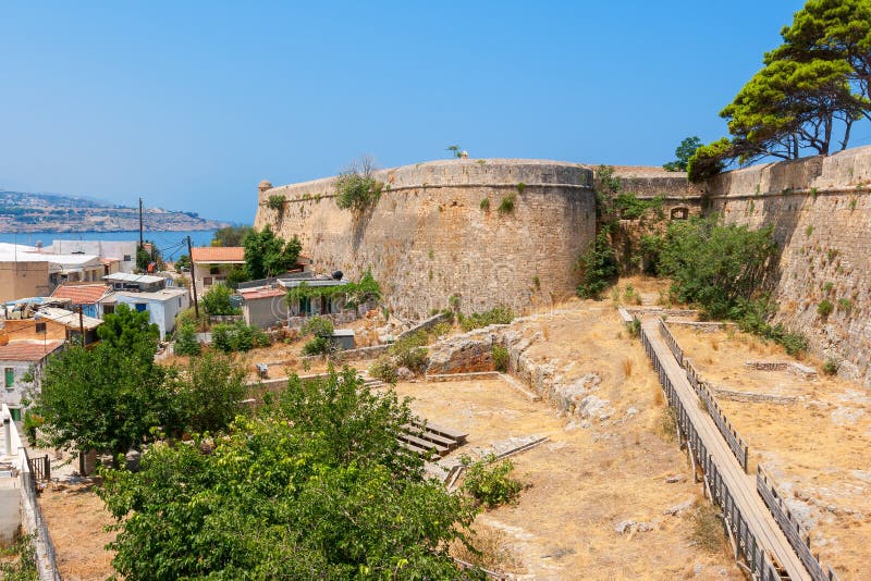 Fortezza Veneziana Di Rethymno Isola Del Crete, Grecia Fotografia Stock ...
