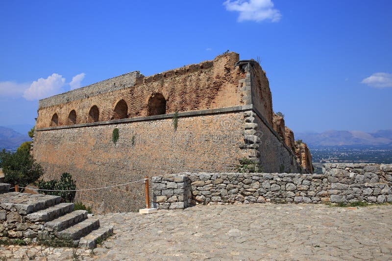 Fortezza Di Palamidi, Nafplio, Grecia Fotografia Stock - Immagine di ...