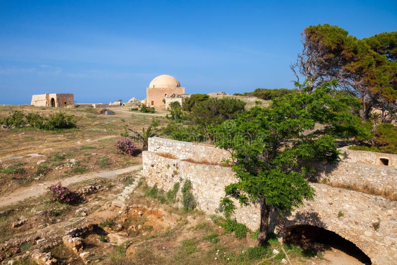 Fortezza of Rethymno Crete Greece Stock Image - Image of coastal ...