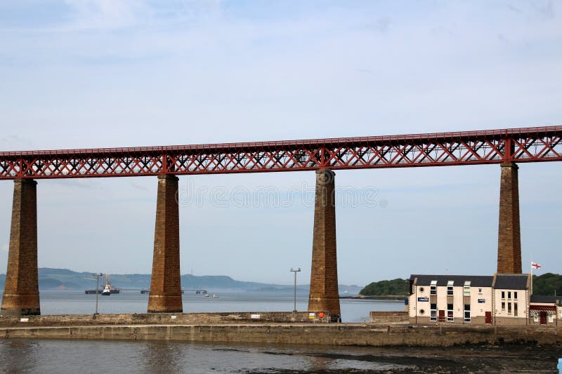 Partial View of the Forth Bridge- Railway Bridge, Scotland Stock Photo ...