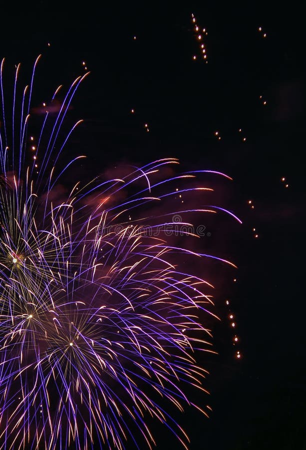 Fireworks Against a Dark Background Stock Image - Image of bursting ...