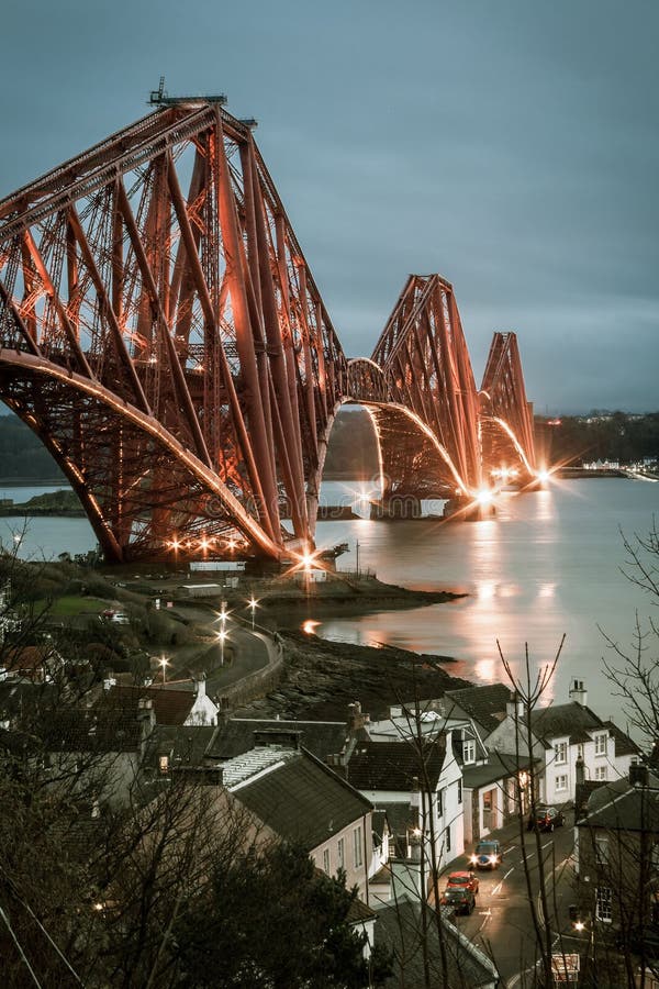 Forth Rail Bridge from North Queensferry, Scotland Editorial Stock ...