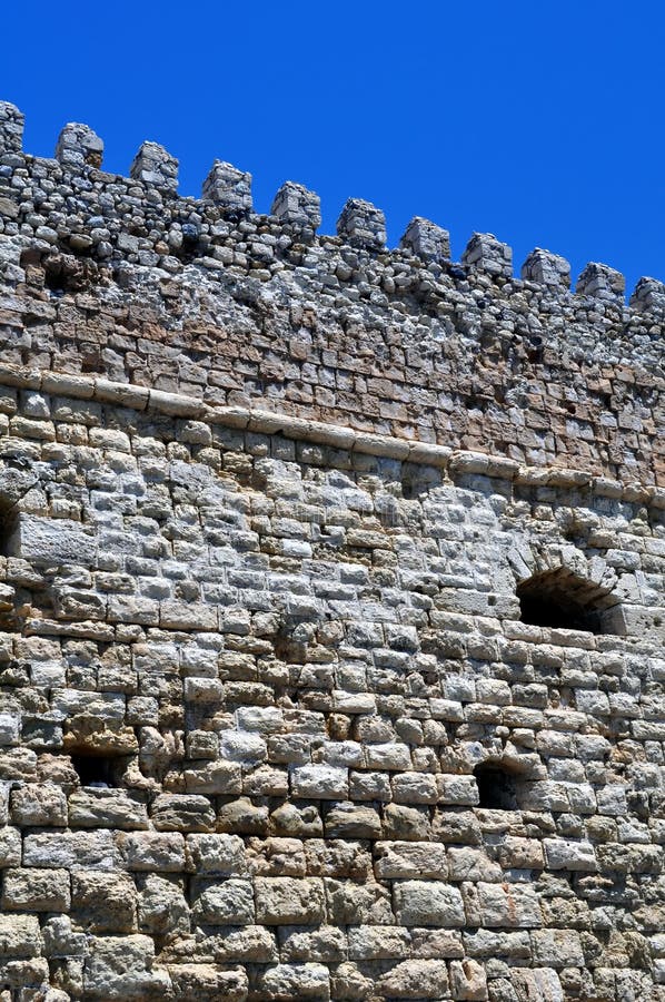 Fortification: Venetian Castle (Koules), in Crete. Stock Image - Image ...