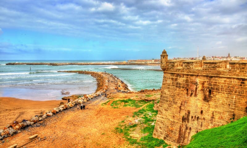 Fortifications of Rabat in Morocco Stock Image - Image of islam, beach ...