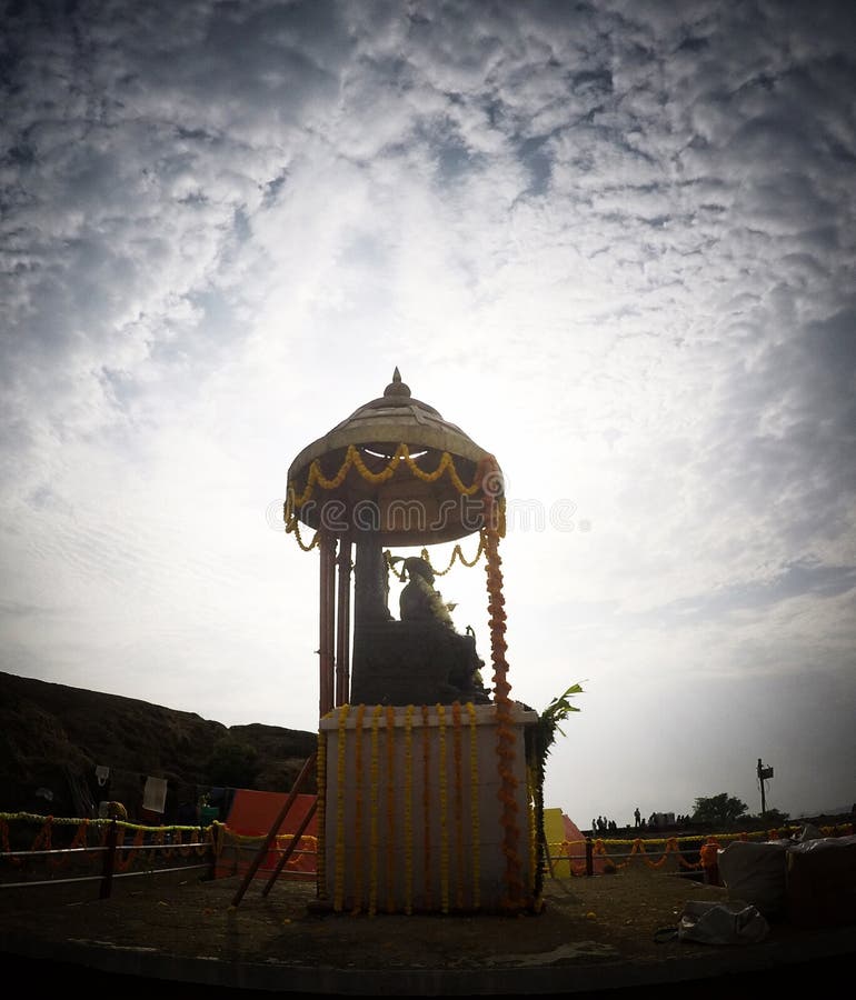 Chhatrapati Shivaji Statue of Raigad Fort Stock Image - Image of ...