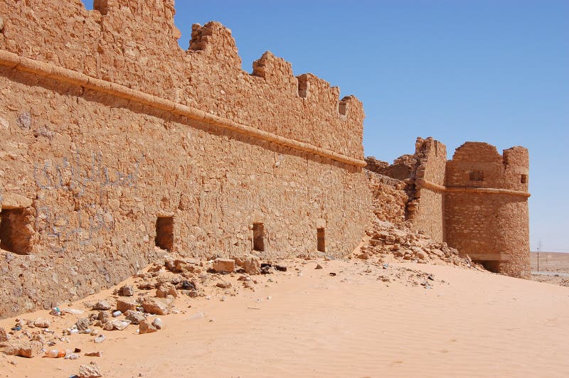 Fortifications, Sahara Desert, Libya Stock Photography - Image: 8734692