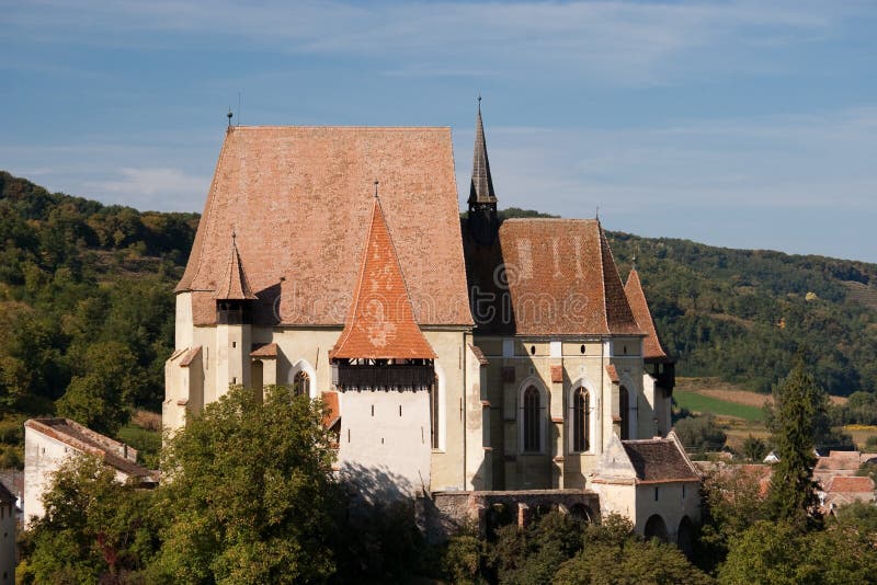 Fortified Church in Transylvanian Village Stock Image - Image of roof ...