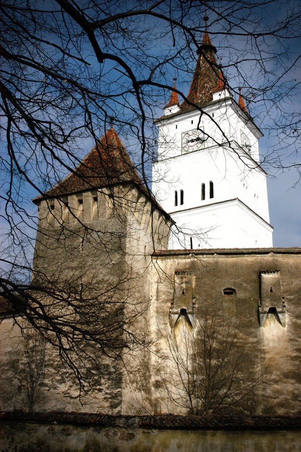 Fortified Church in Transylvanian Village Stock Image - Image of roof ...