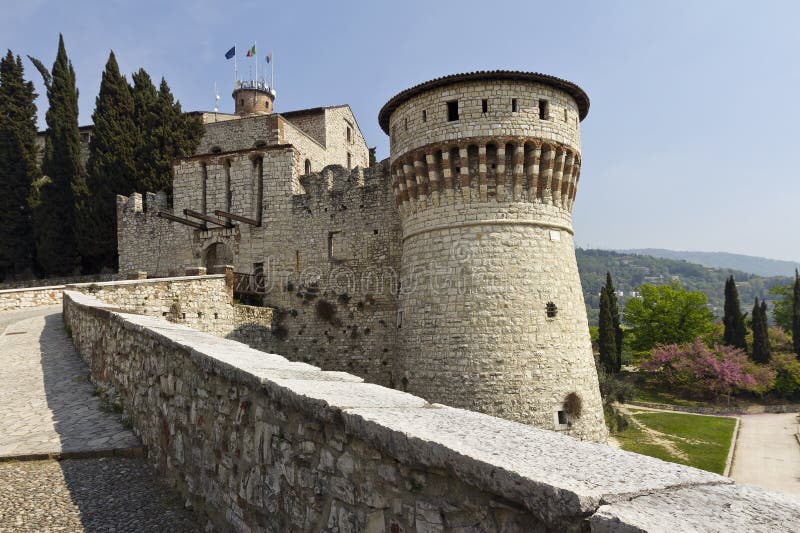 Castle of Brescia is the Medieval Castle Complex on Top of Cidneo Hill ...