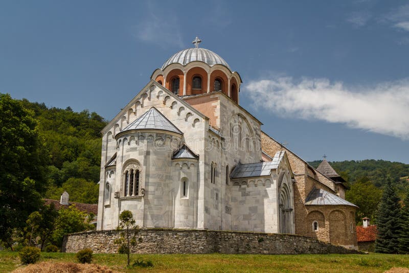 Fortified Medieval Studenica Monastery Stock Photo - Image of fortified ...