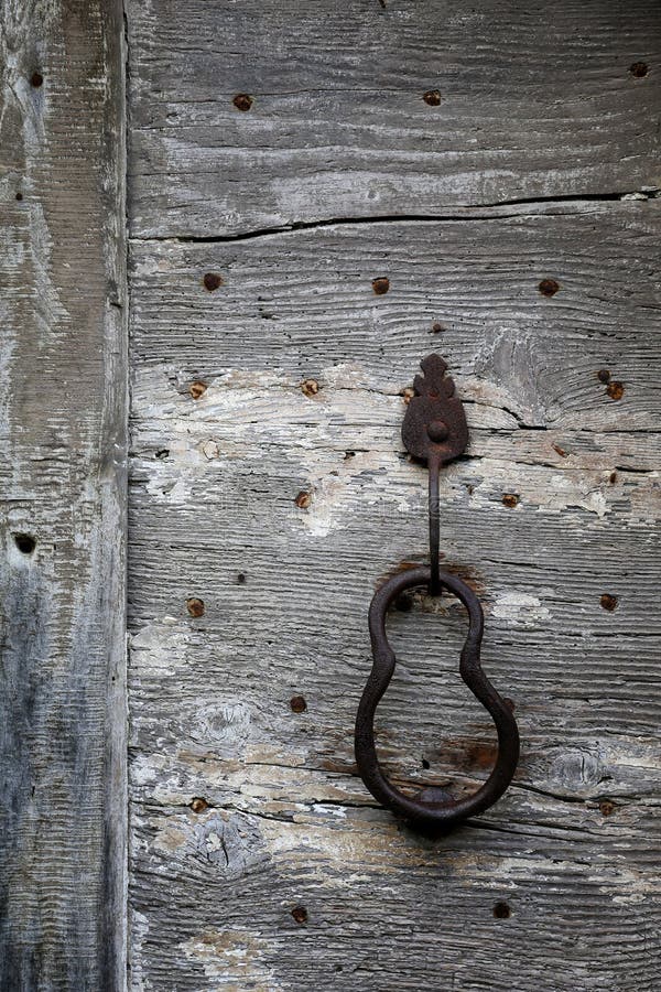 Fortified Medieval Wooden Door with Hardware Elements Stock Photo ...