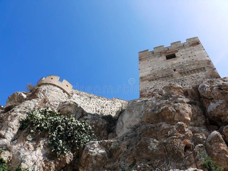 Fortified Muslim Castle in Andalusia Stock Photo - Image of defensive ...