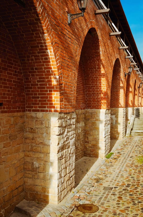 Fortified wall stock photo. Image of ancient, person - 26854752