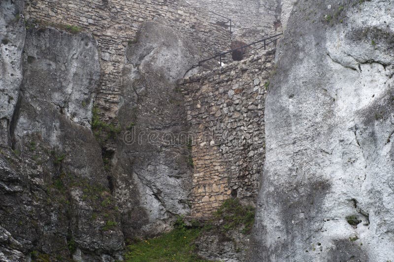 Fortified wall in castle stock photo. Image of tower - 73926080