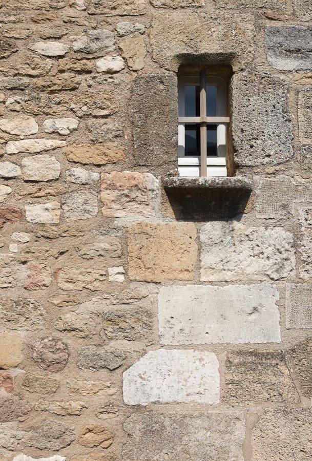 Fortified Wall with Trellised Window Stock Image - Image of glass ...