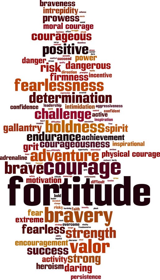 Fortitude word cloud stock vector. Illustration of fearlessness - 269914485