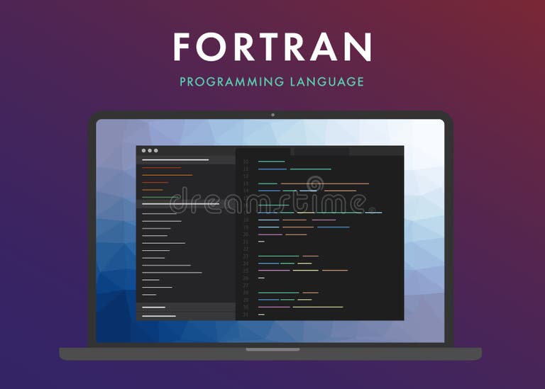 Fortran Programming Language Stock Vector - Illustration of coding, visual: 145509321