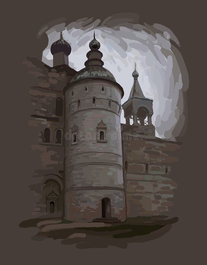 Fortress stock illustration. Illustration of drawing, design - 8599947