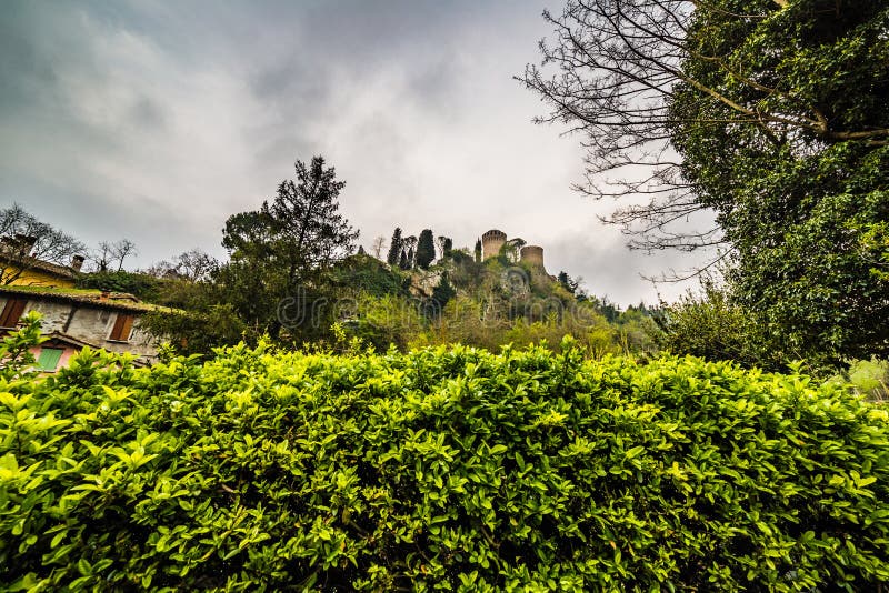Fortress above the hedge stock photo. Image of ancient - 69653582