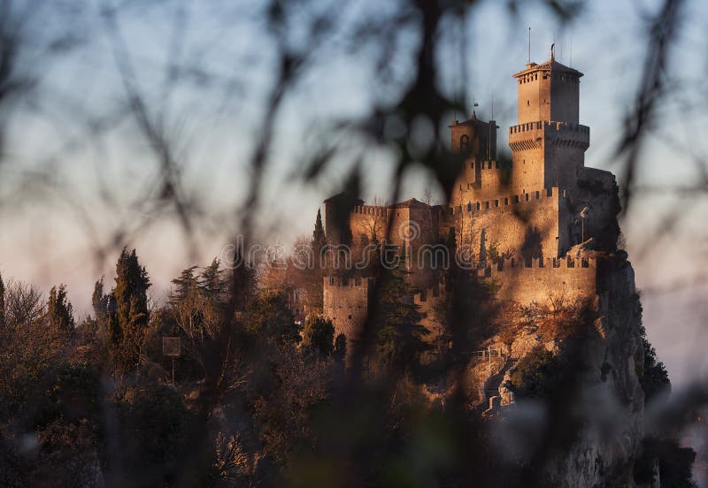Fortress between the Branches of Trees. Stock Photo - Image of cliff ...